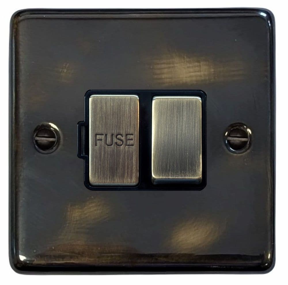 G&H CAN357 Standard Plate Polished Aged Brass 1 Gang Fused Spur 13A ...