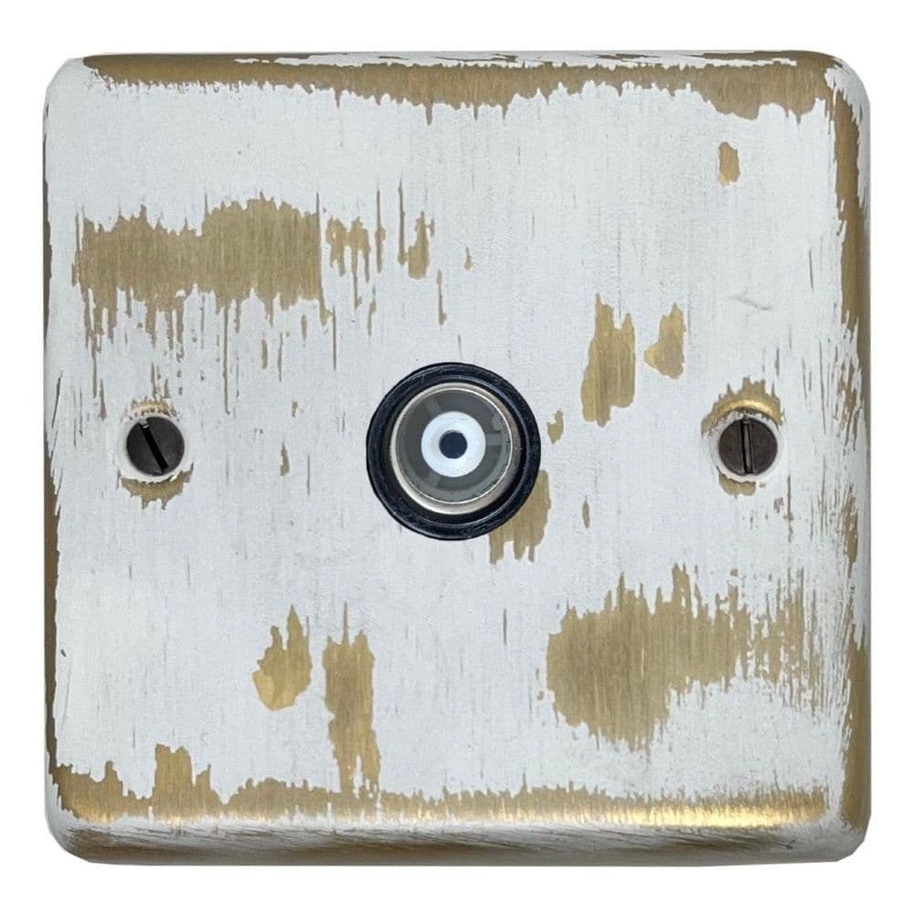 G&H CDB35B Standard Plate Dover Bronze 1 Gang TV Coax Socket Point