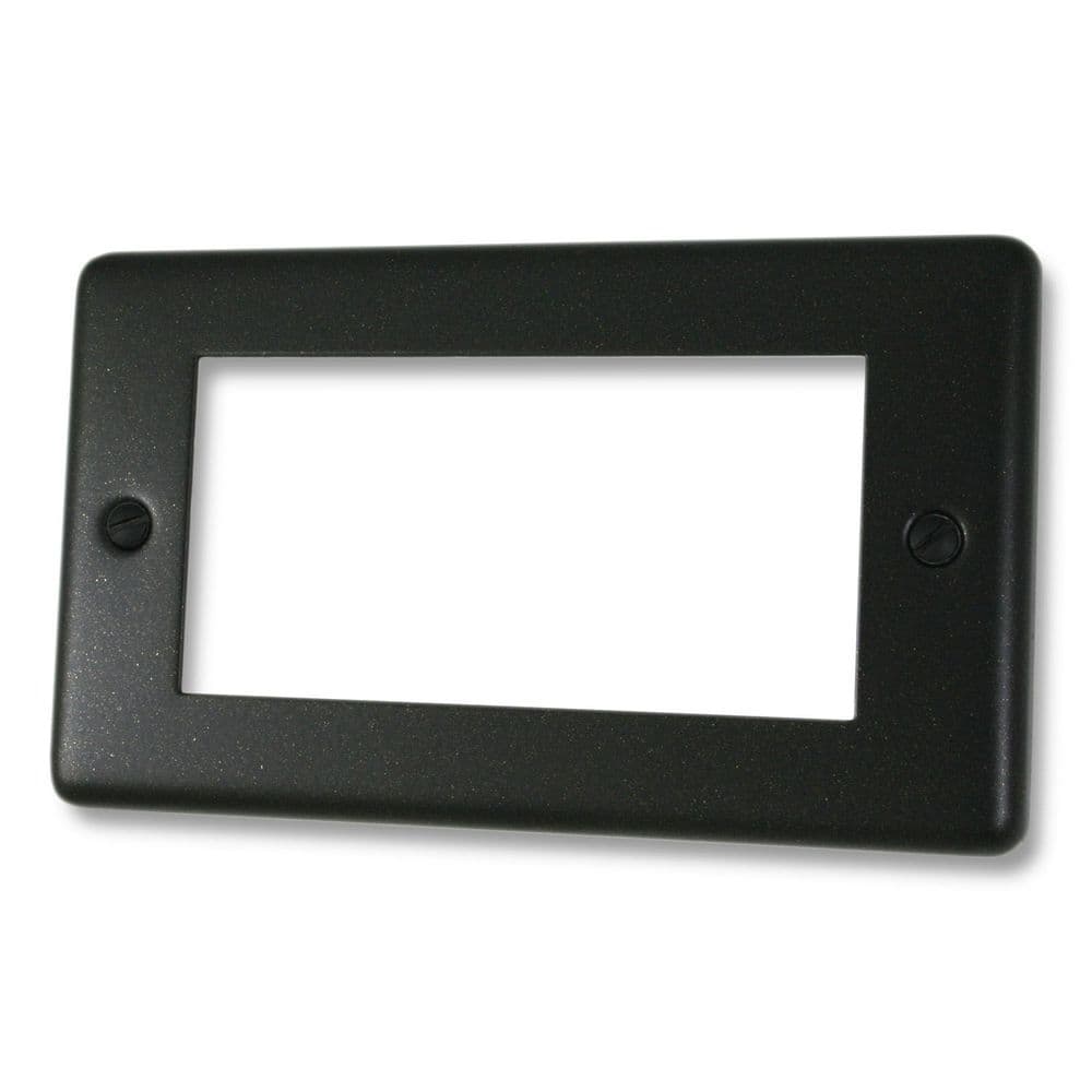 G&H CG164 Standard Plate Graphite 2 Gang 4 Euro Module Plate