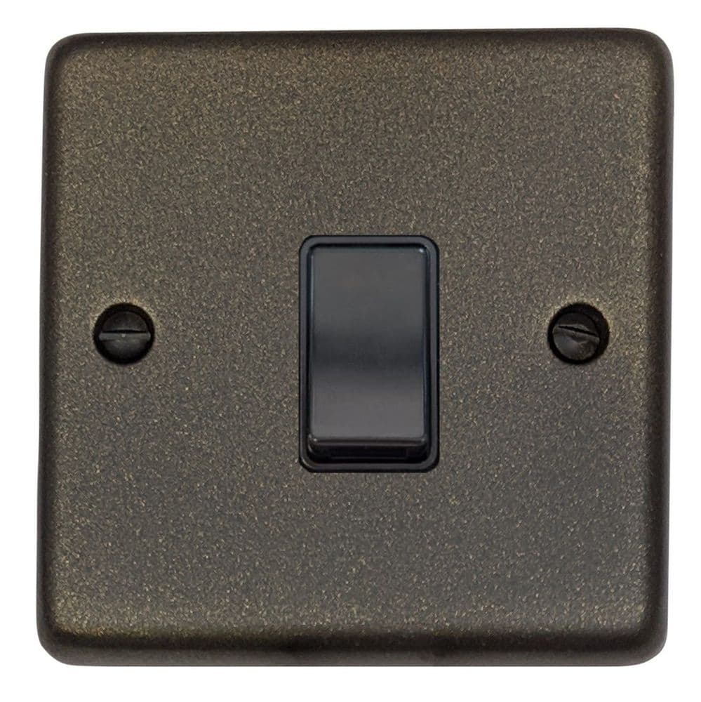 G&H CG1B Standard Plate Graphite 1 Gang 1 or 2 Way Rocker Light Switch