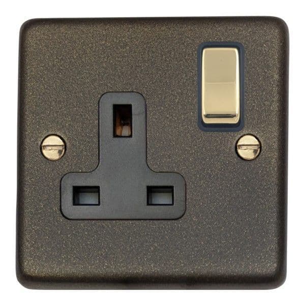 G&H CG309-PB Standard Plate Graphite 1 Gang Single 13A Switched Plug Socket