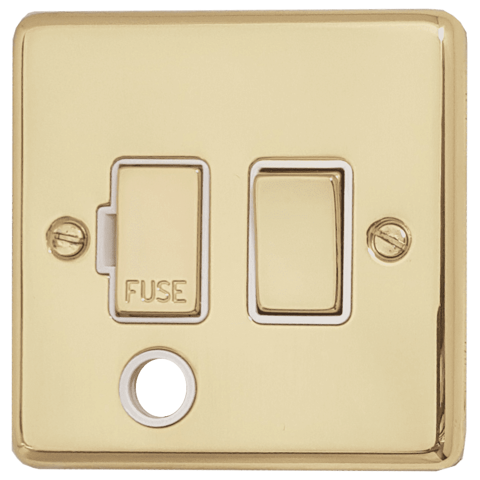 G&H CHX256 Standard Plate Brass Hand Waxed 1 Gang Fused Spur 12A ...