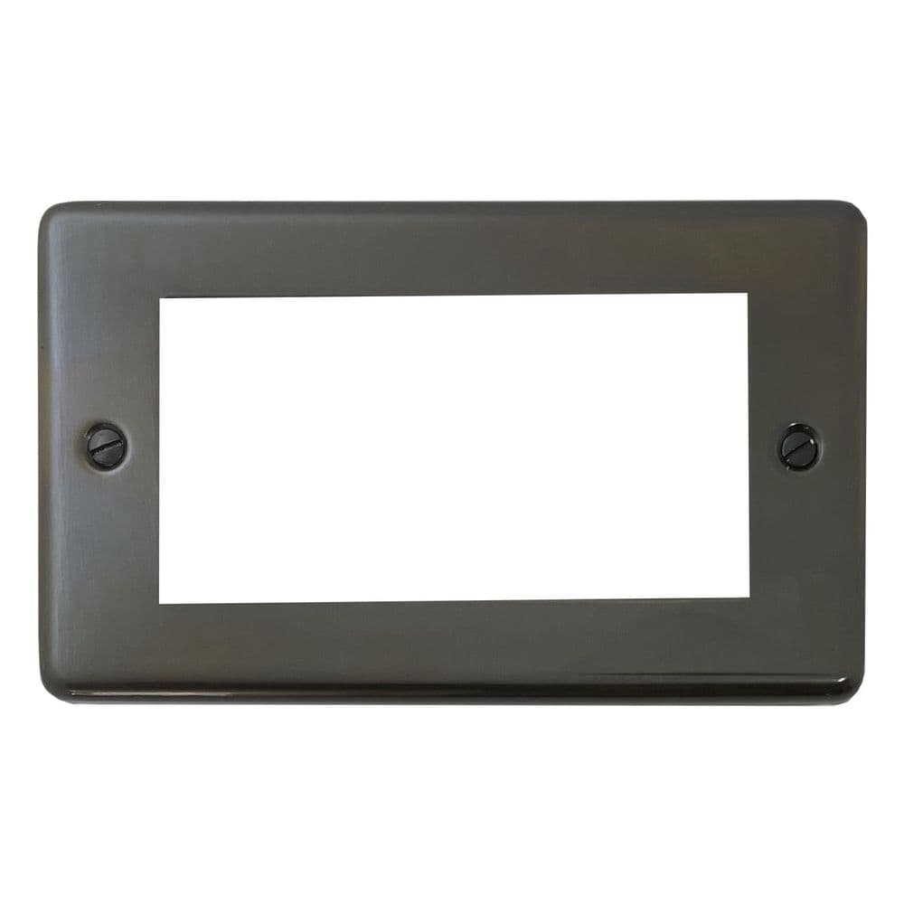 G&H CMBZ164 Standard Plate Medium Bronze 2 Gang 4 Euro Module Plate