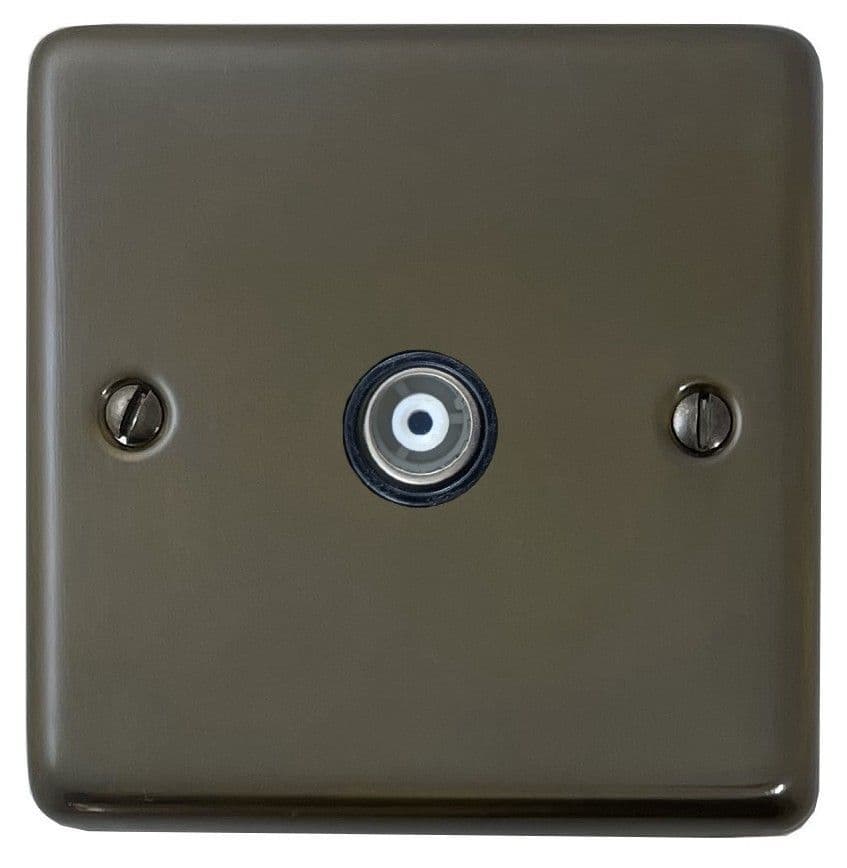 G&H CMBZ35B Standard Plate Medium Bronze 1 Gang TV Coax Socket Point