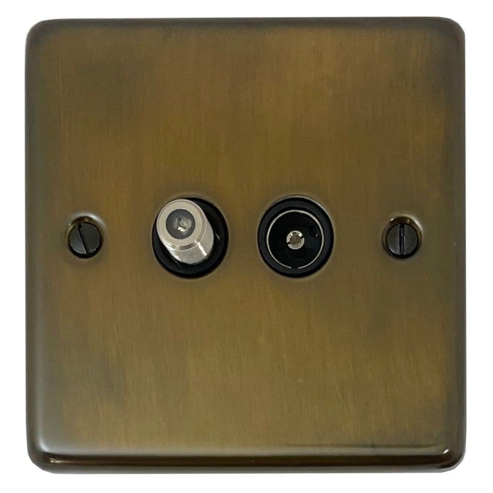 G&H CMBZ38B Standard Plate Medium Bronze 1 Gang TV Coax & Satellite ...