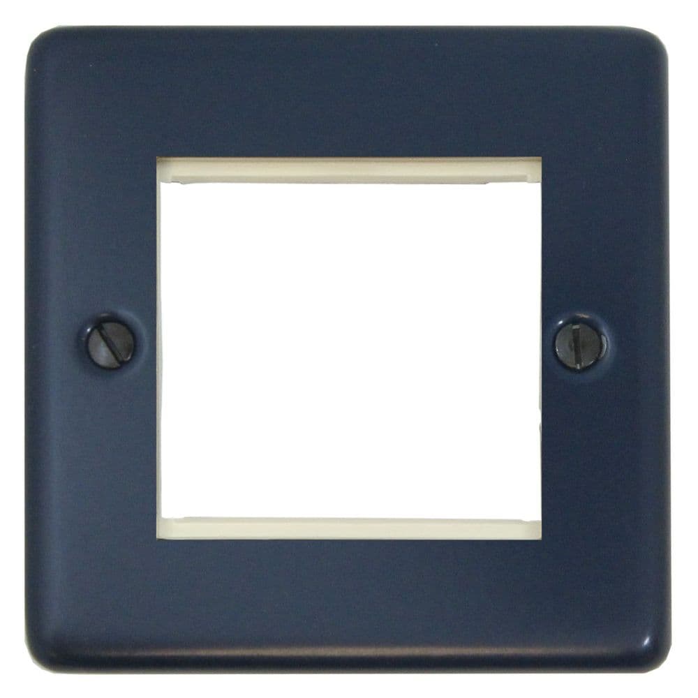 G&H CRB162 Standard Plate Blue 1 Gang 2 Euro Module Plate