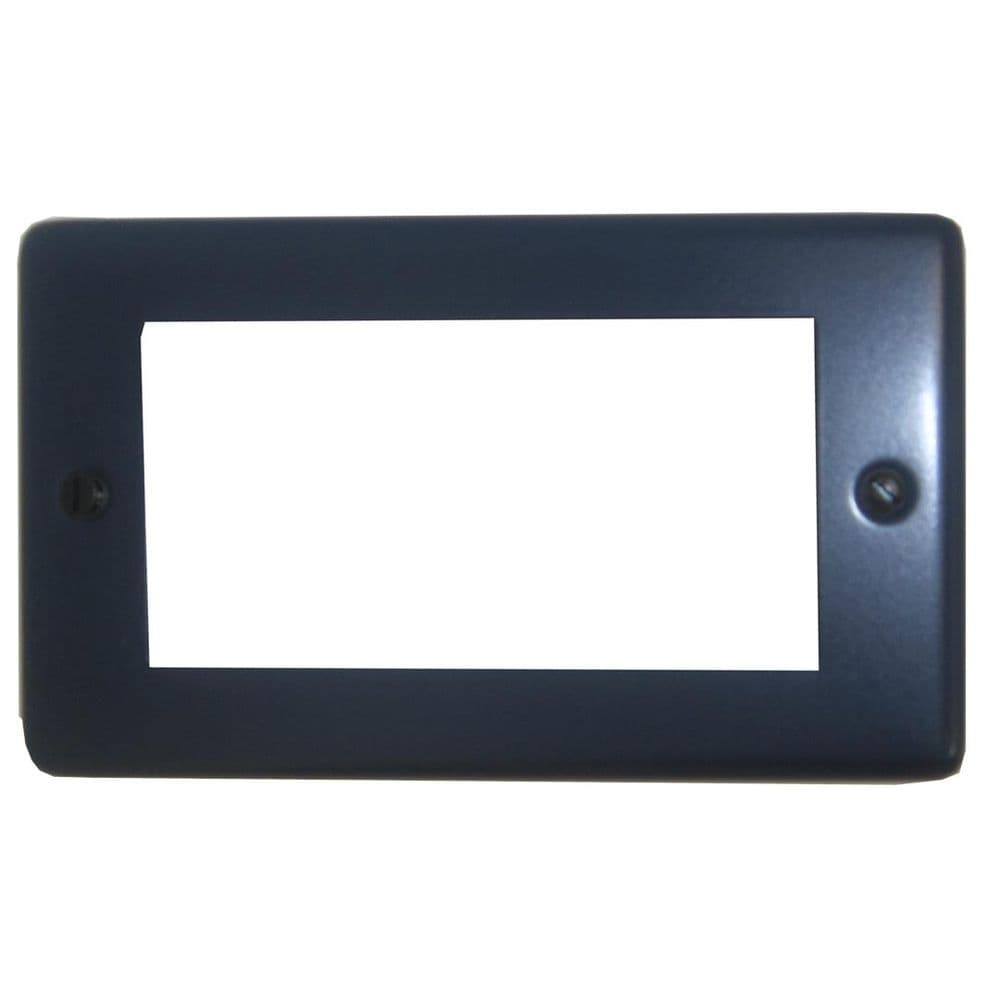 G&H CRB164 Standard Plate Blue 2 Gang 4 Euro Module Plate