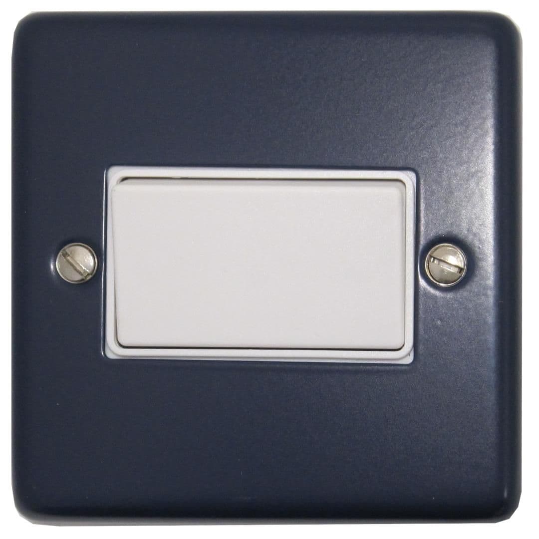 G&H CRB69W Standard Plate Blue 1 Gang Triple Pole 10A Fan Isolator Switch