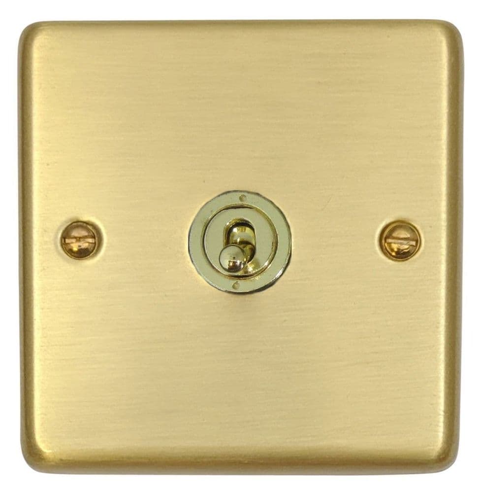G&H CSB385-PB Standard Plate Satin Brushed Brass 1 Gang Intermediate ...