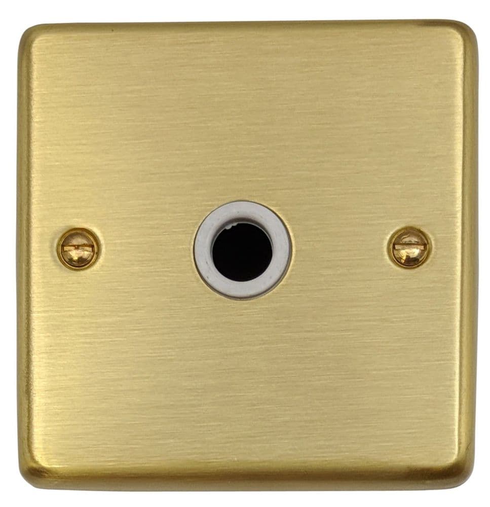 G&H CSB79W Standard Plate Satin Brushed Brass 1 Gang Flex Outlet Plate