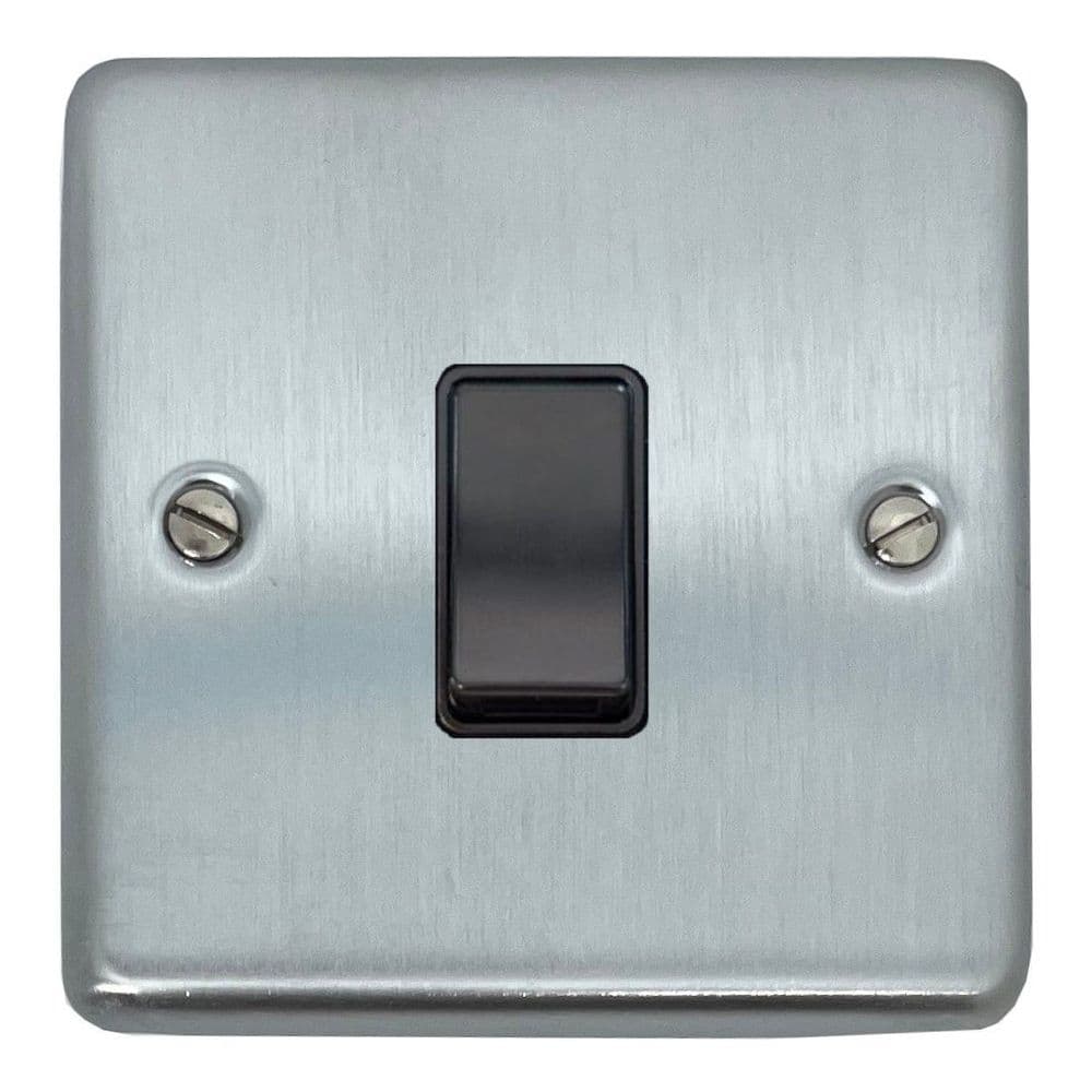 G&H CSC5B Standard Plate Satin Chrome 1 Gang Intermediate Rocker Light ...