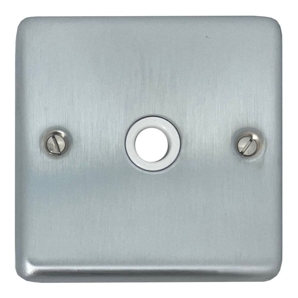 G&H CSC79W Standard Plate Satin Chrome 1 Gang Flex Outlet Plate