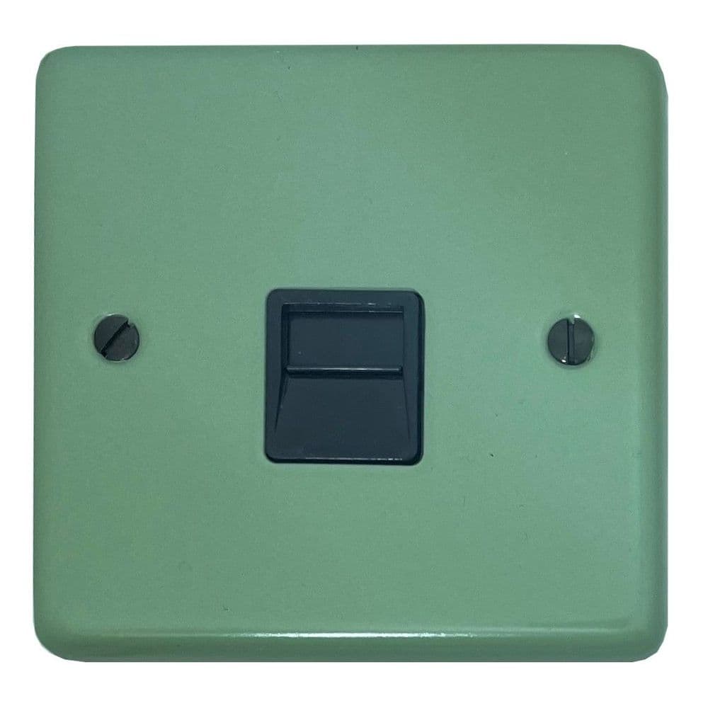 G&H CSG34B Standard Plate Sage Green 1 Gang Slave BT Telephone Socket