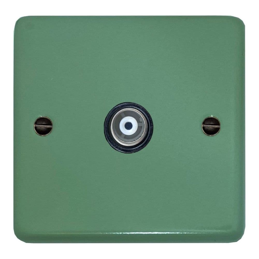 G&H CSG35B Standard Plate Sage Green 1 Gang TV Coax Socket Point