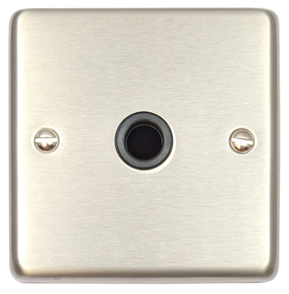 G&H CSS79B Standard Plate Brushed Steel 1 Gang Flex Outlet Plate
