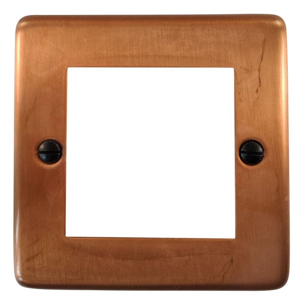 G&H CTC162 Standard Plate Tarnished Copper 1 Gang 2 Euro Module Plate