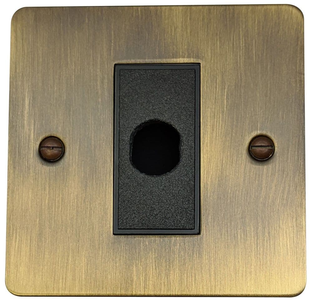 G&H FAB79B Flat Plate Antique Brass 1 Gang Flex Outlet Plate