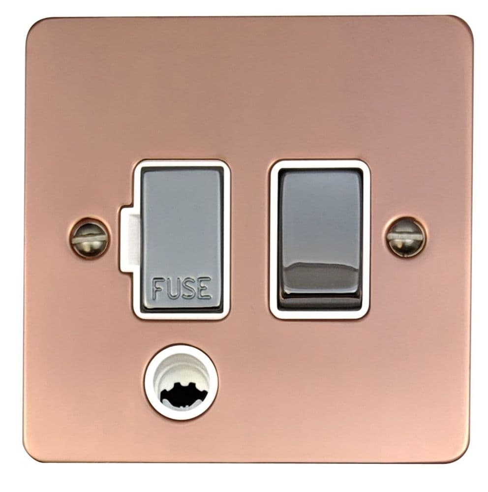 G&H FBCHX256 Flat Plate Copper Hand Waxed 1 Gang Fused Spur 13A ...