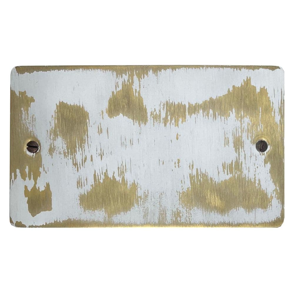 G&H FDB32 Flat Plate Dover Bronze 2 Gang Double Blank Plate