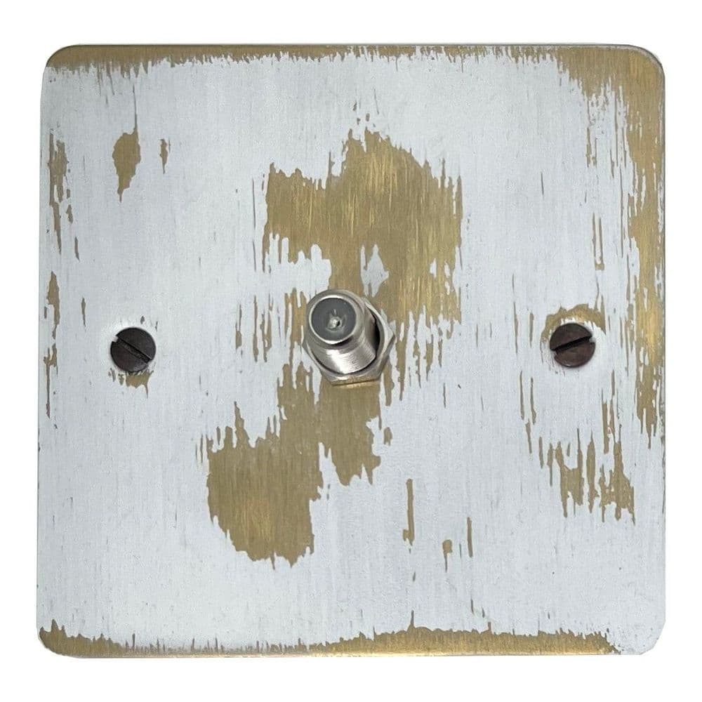 G&H FDB37 Flat Plate Dover Bronze 1 Gang Single Satellite Point Socket