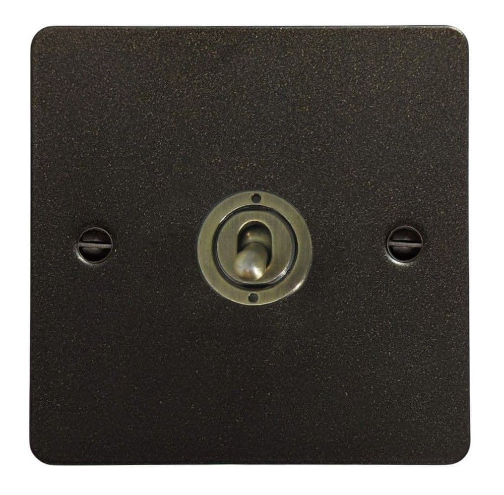 G&H FG381-AB Flat Plate Graphite 1 Gang 1 or 2 Way Toggle Light Switch