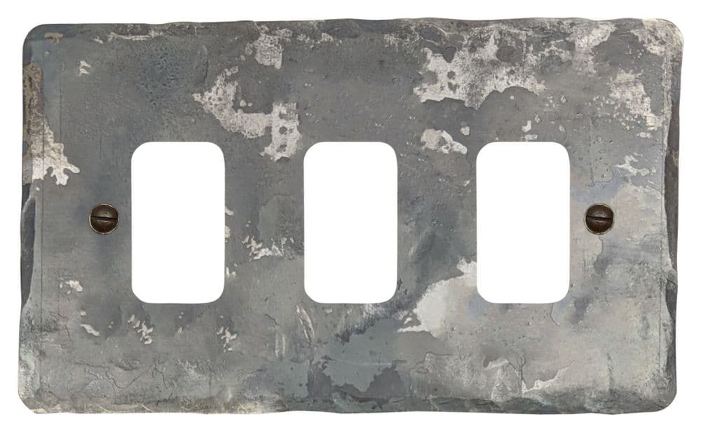 G&H FR73 Flat Plate Rustic 3 Gang Grid Plate to suit G&H Grid Modules
