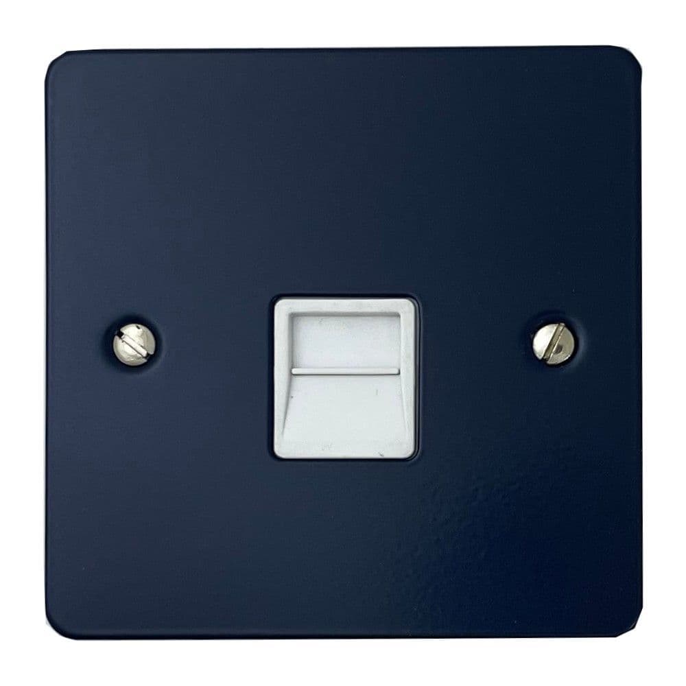 G&H FRB34W Flat Plate Blue 1 Gang Slave BT Telephone Socket