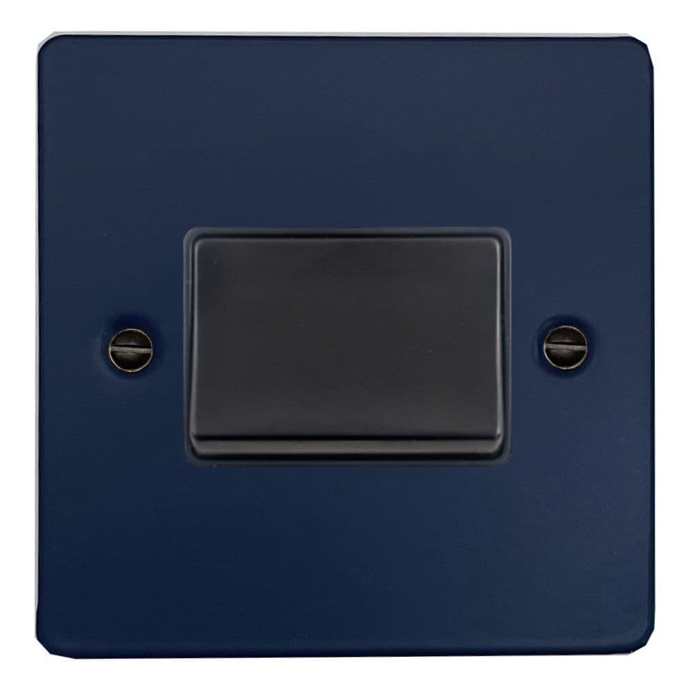 G&H FRB69B Flat Plate Blue 1 Gang Triple Pole 10A Fan Isolator Switch