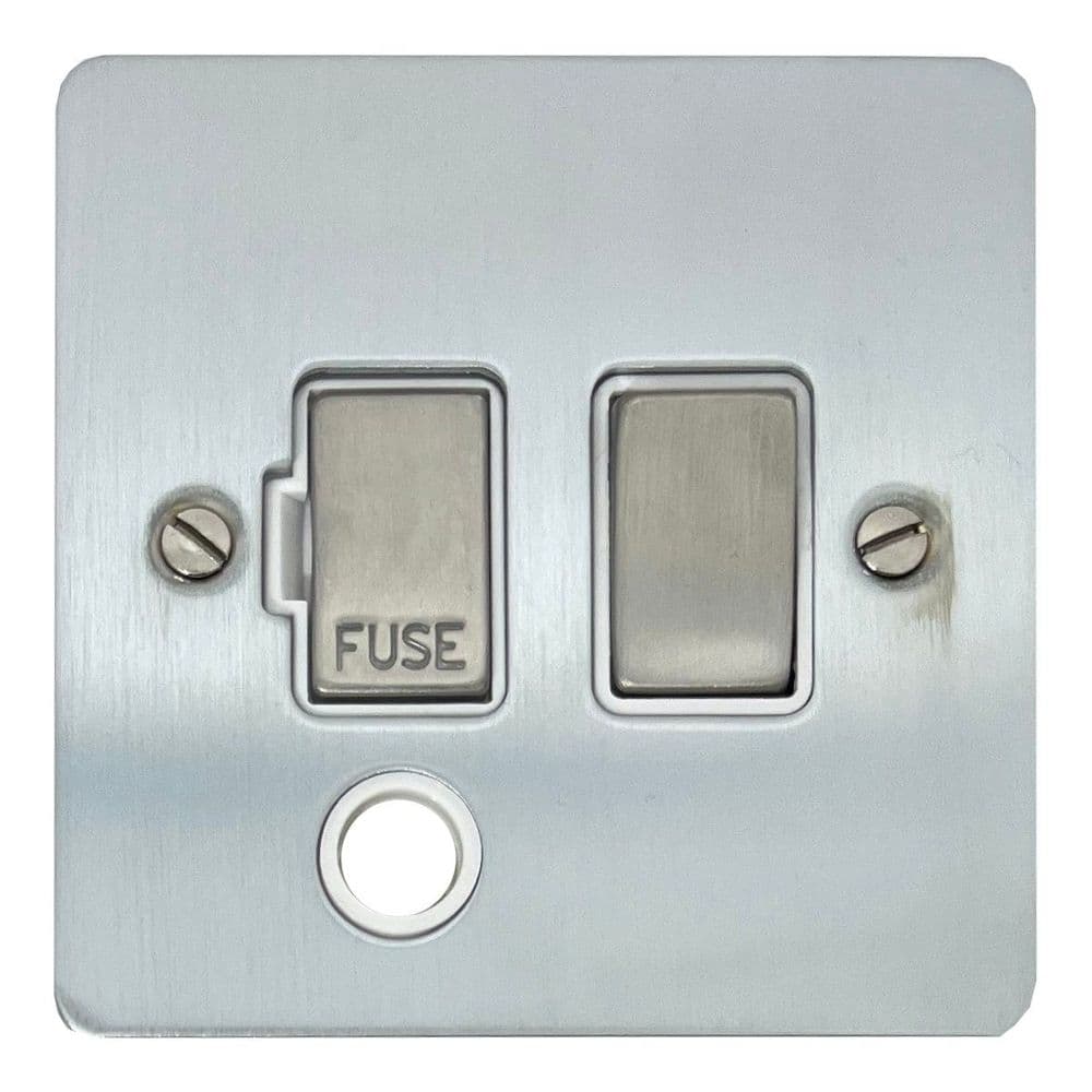 G&H FSC256 Flat Plate Satin Chrome 1 Gang Fused Spur 13A Switched ...