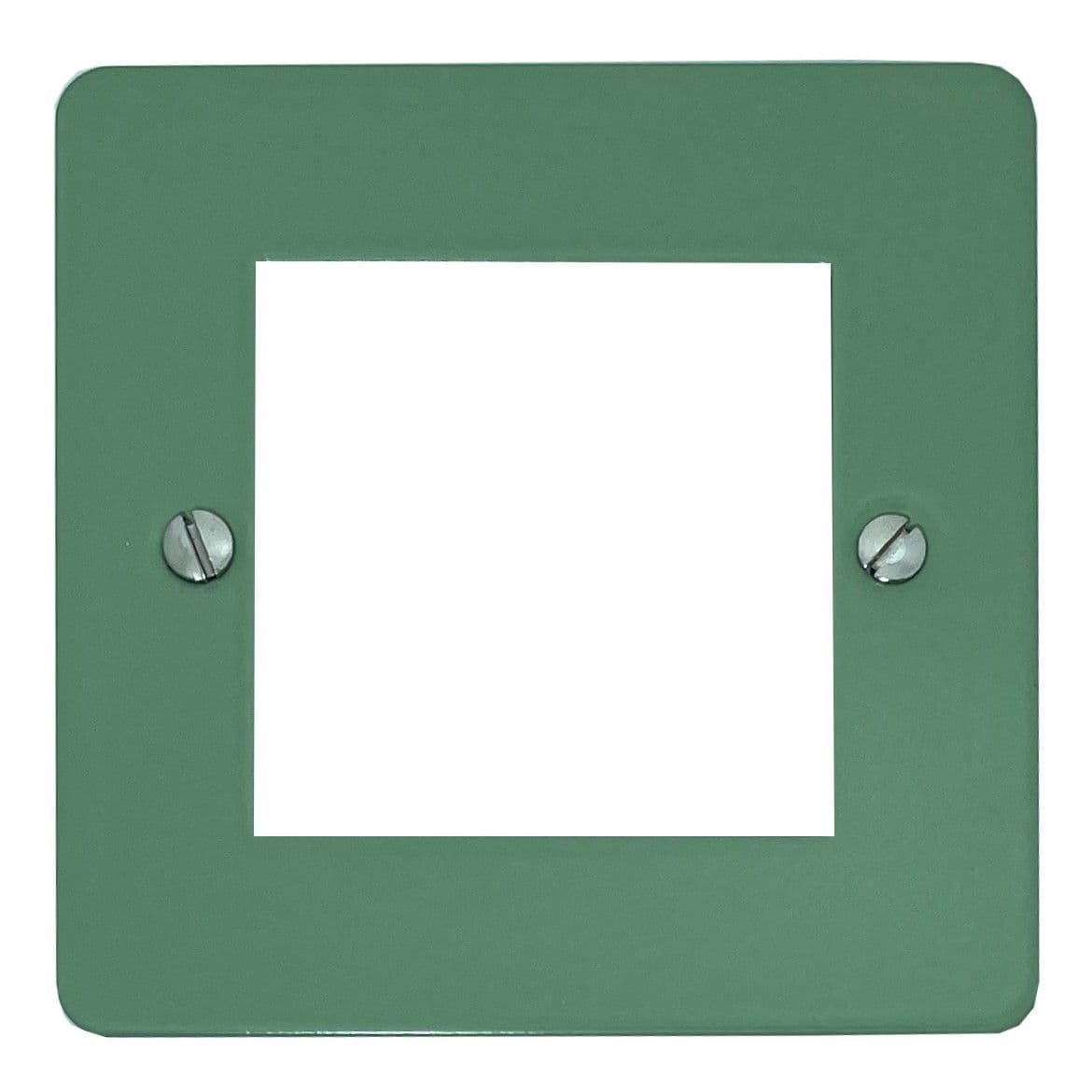 G&H FSG162 Flat Plate Sage Green 1 Gang 2 Euro Module Plate
