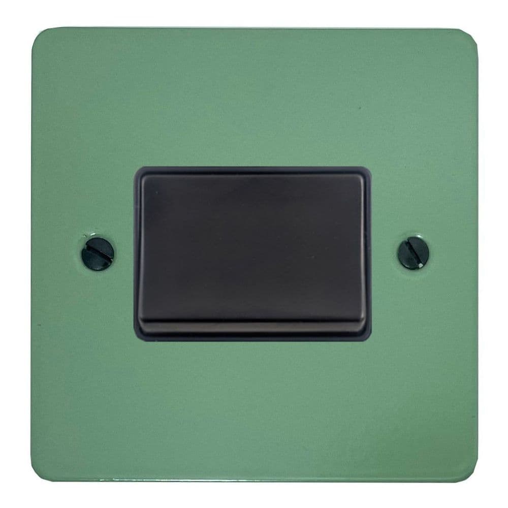 G&H FSG69B Flat Plate Sage Green 1 Gang Triple Pole 10A Fan Isolator Switch