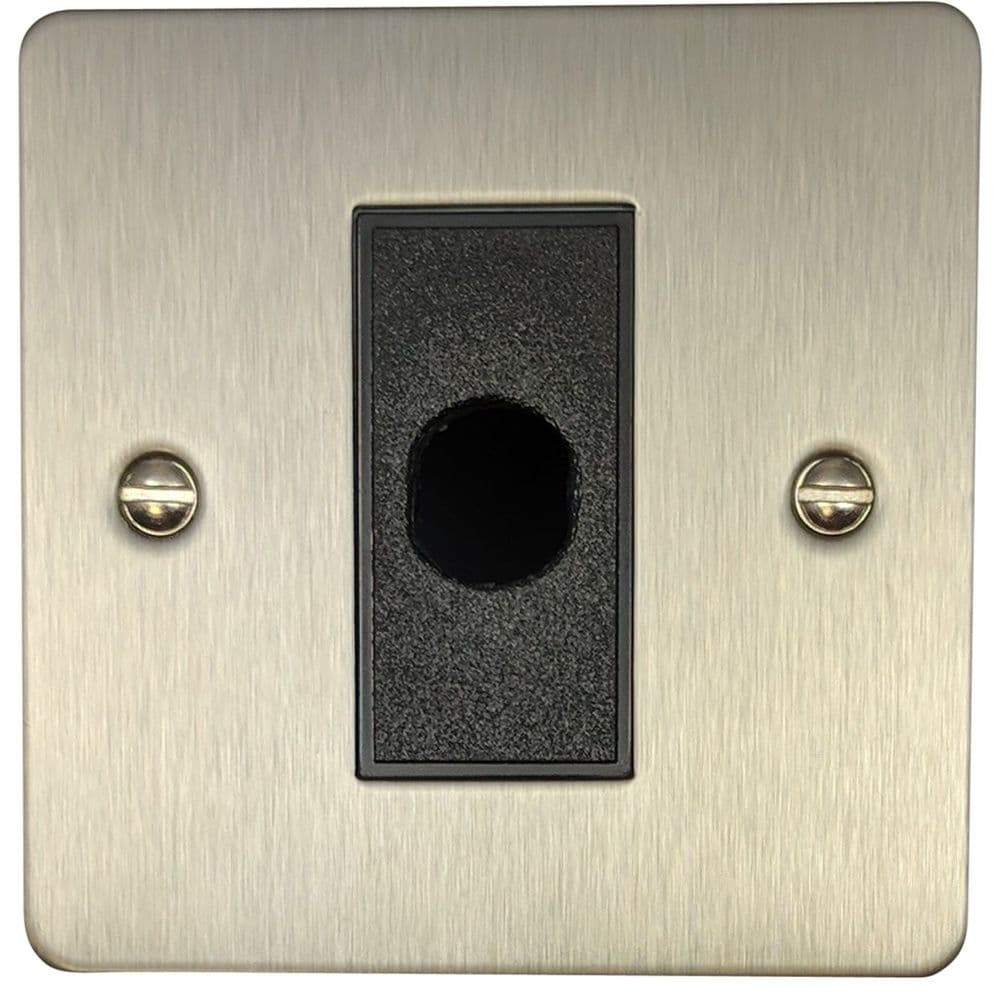 G&H FSS79B Flat Plate Brushed Steel 1 Gang Flex Outlet Plate