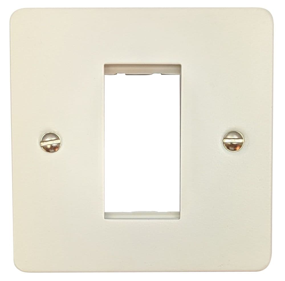 G&H FW161 Flat Plate Matt White 1 Gang 1 Euro Module Plate