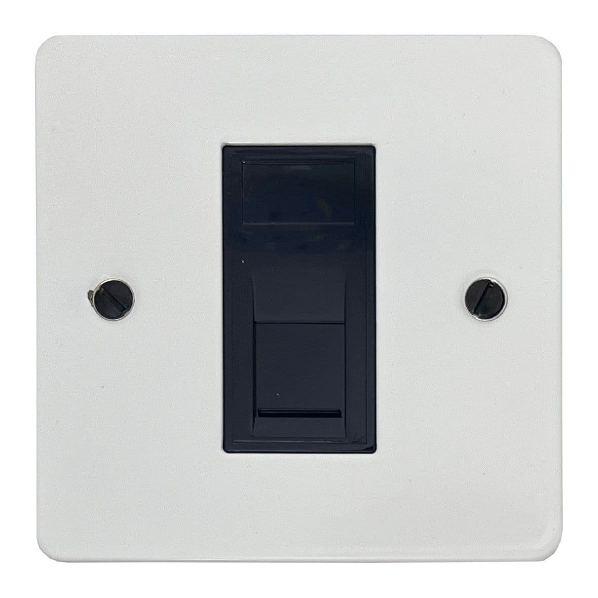 G&H FW61B Flat Plate Matt White 1 Gang RJ45 Cat5e Data Socket