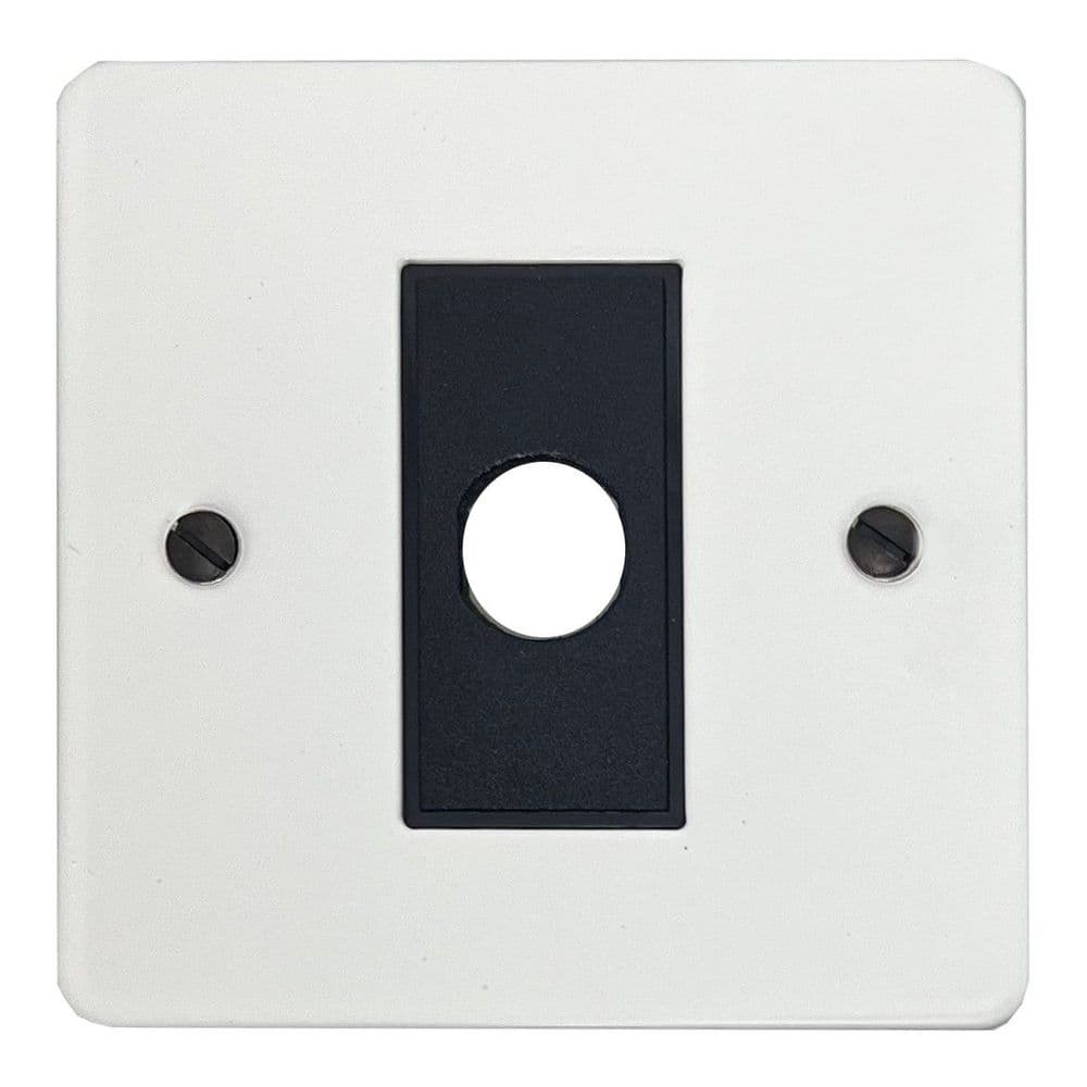 G&H FW79B Flat Plate Matt White 1 Gang Flex Outlet Plate