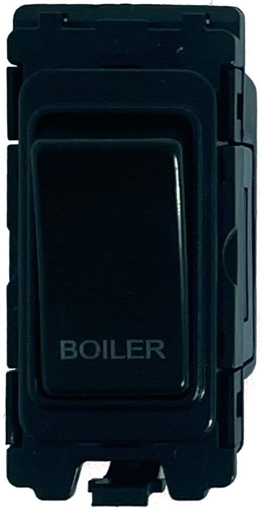 G&H G-476B-BR Black Grid Module 20A Double Pole Boiler Switch
