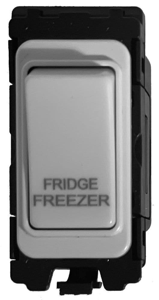 G&H G-576W-FF White Grid Module 20A Double Pole Fridge Freezer Switch