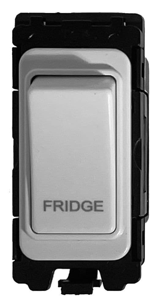 G&H G-576W-FG White Grid Module 20A Double Pole Fridge Switch