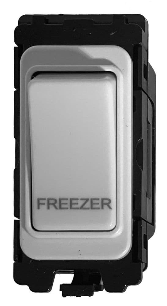 G&H G-576W-FZ White Grid Module 20A Double Pole Freezer Switch