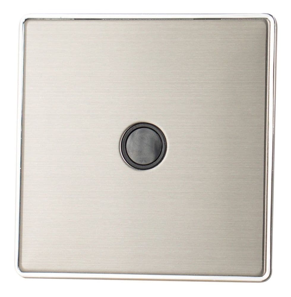 G&H LSS79B Screwless Brushed Steel 1 Gang Flex Outlet Plate