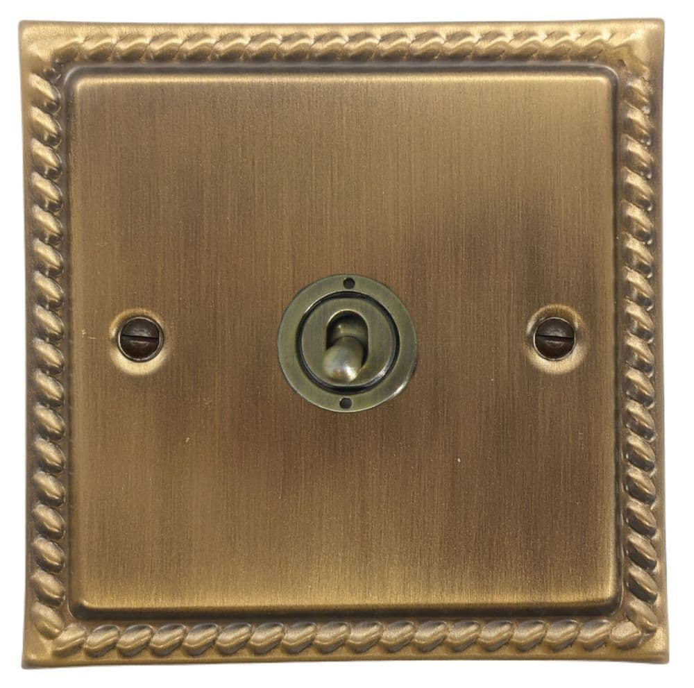 G&H MLAB381-AB Monarch Roped Light Antique Brass 1 Gang 1 or 2 Way ...