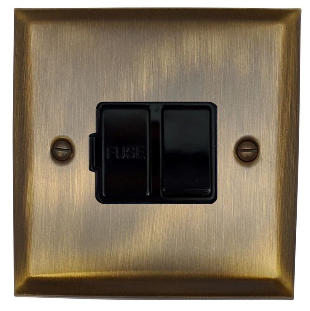 G&H SAB57B Spectrum Plate Antique Brass 1 Gang Fused Spur 13A Switched