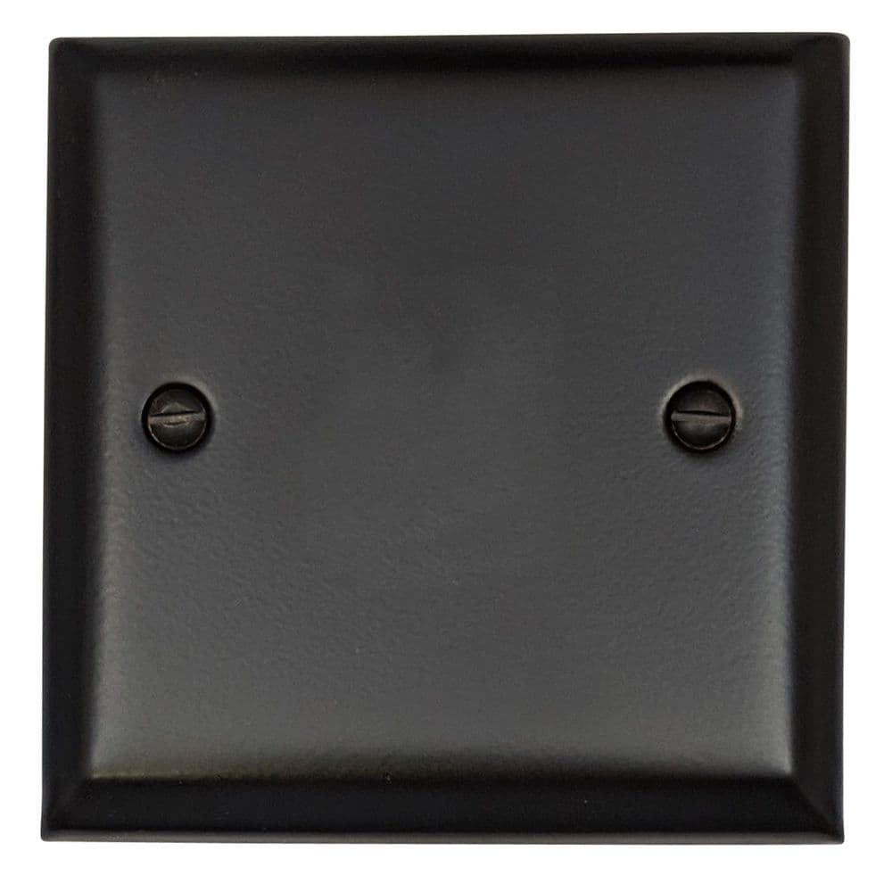 G&H SFB31 Spectrum Plate Matt Black 1 Gang Single Blank Plate