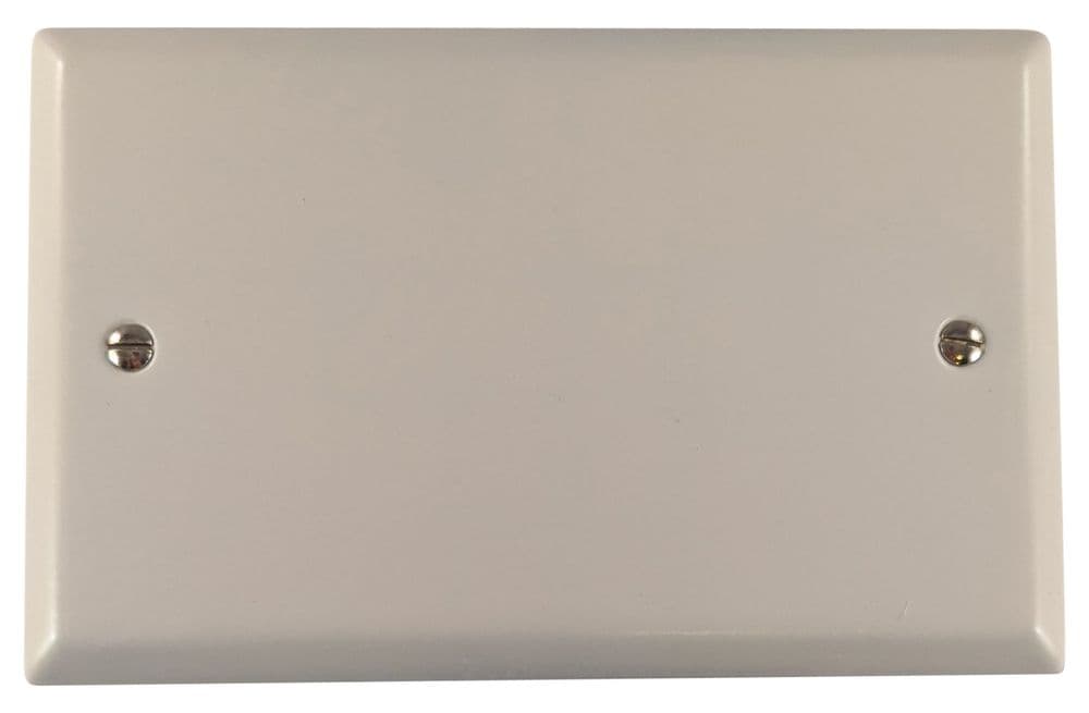 G&H SFW32 Spectrum Plate Matt White 2 Gang Double Blank Plate