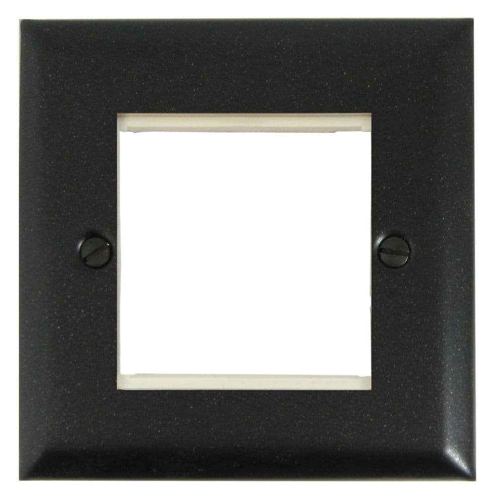 G&H SG162 Spectrum Plate Graphite 1 Gang 2 Euro Module Plate