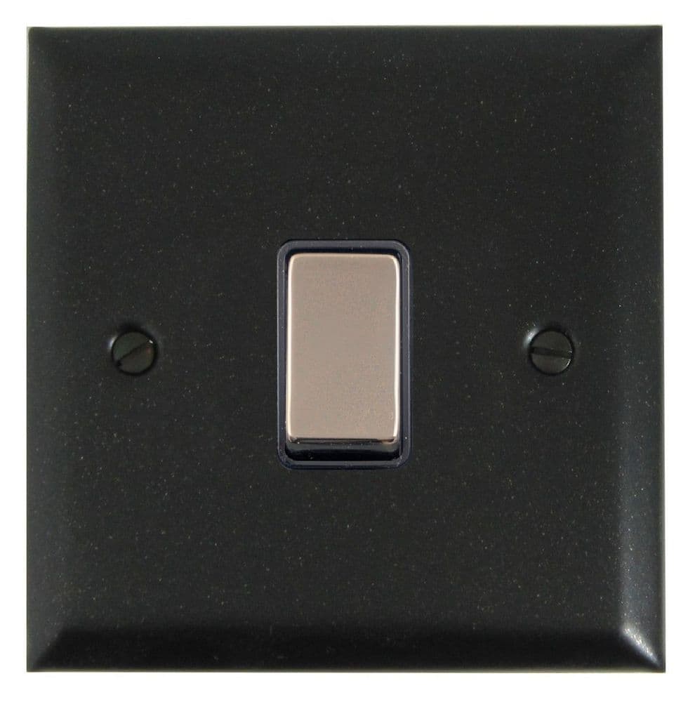 G&H SG301 Spectrum Plate Graphite 1 Gang 1 or 2 Way Rocker Light Switch