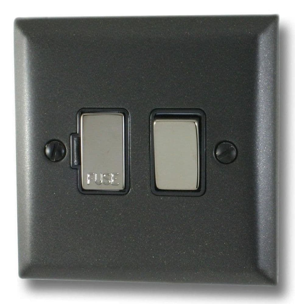 G&H SG357 Spectrum Plate Graphite 1 Gang Fused Spur 13A Switched