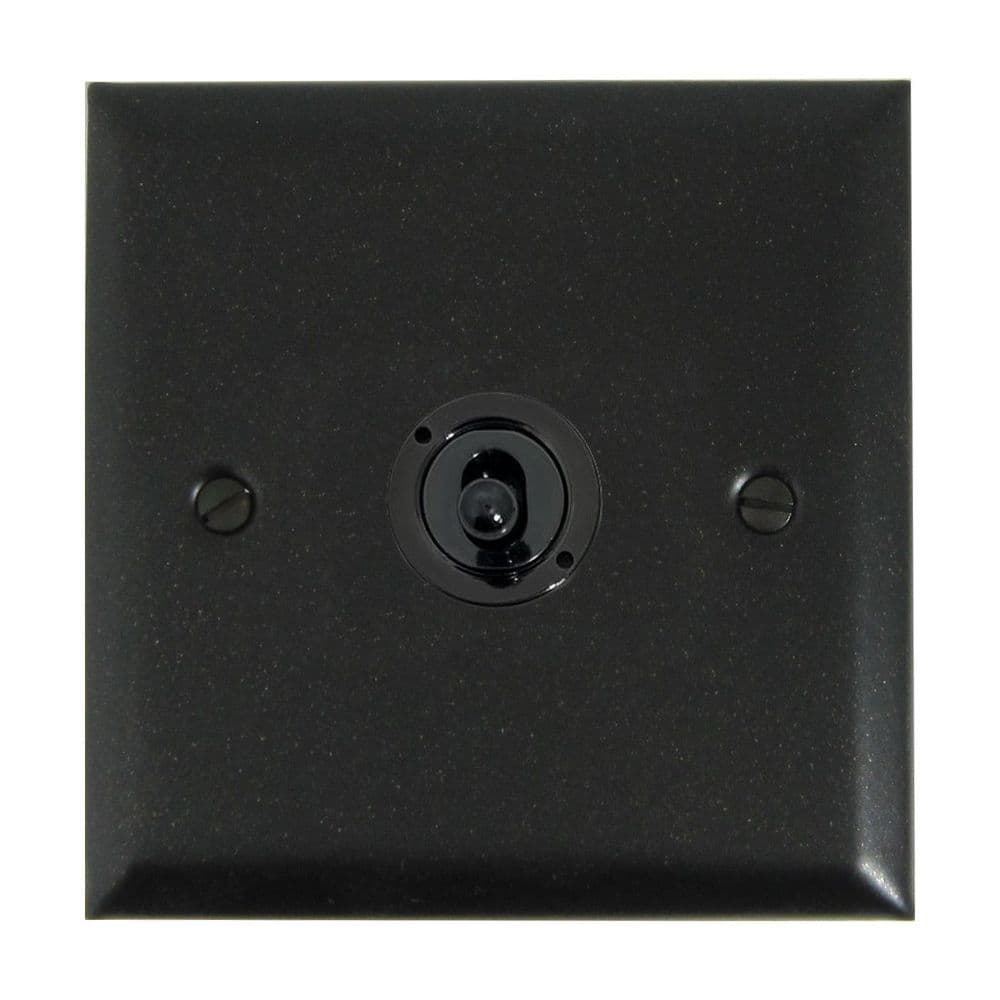 G&H SG381-FBK Spectrum Plate Graphite 1 Gang 2 Way Toggle Light Switch