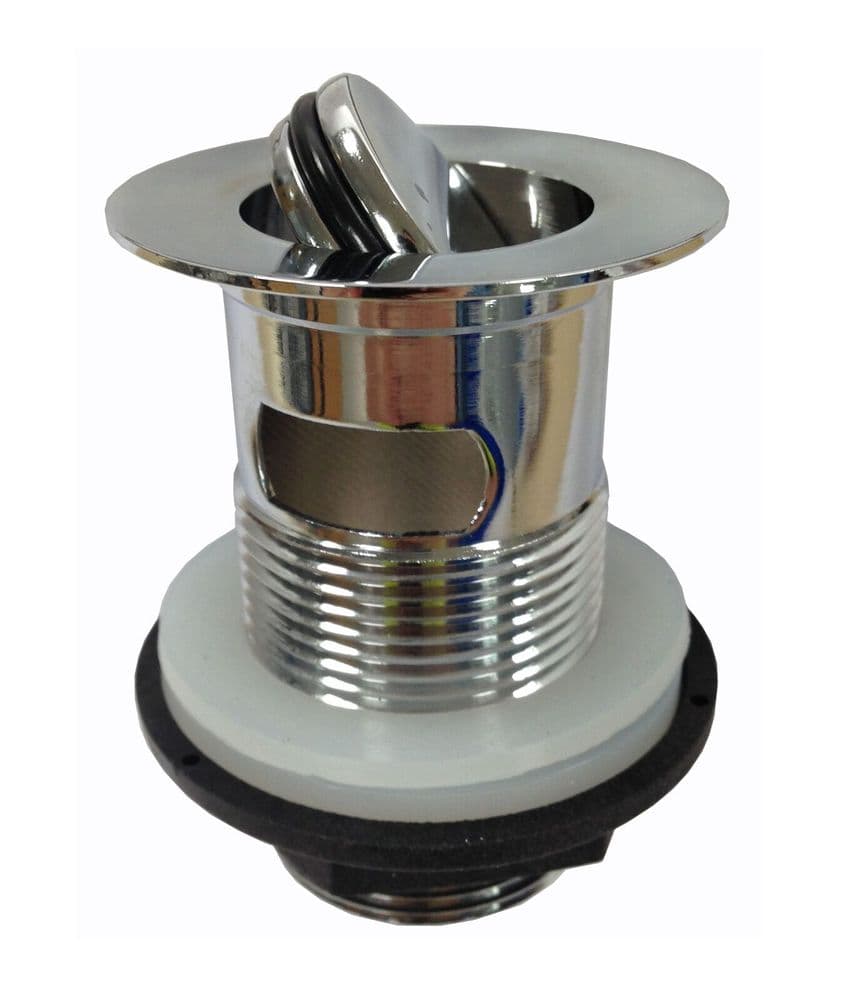 Pura FW100 Chrome Slotted Basin Waste with Flip Top Plug