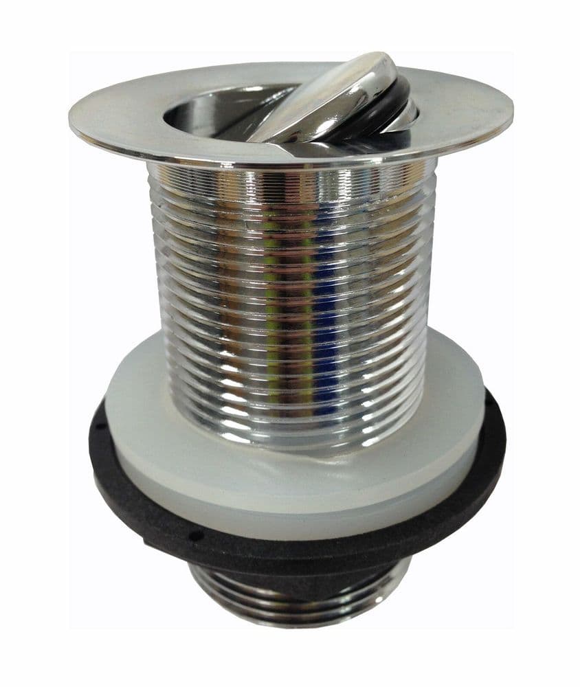 Pura FW101 Chrome Unslotted Basin Waste with Flip Top Plug